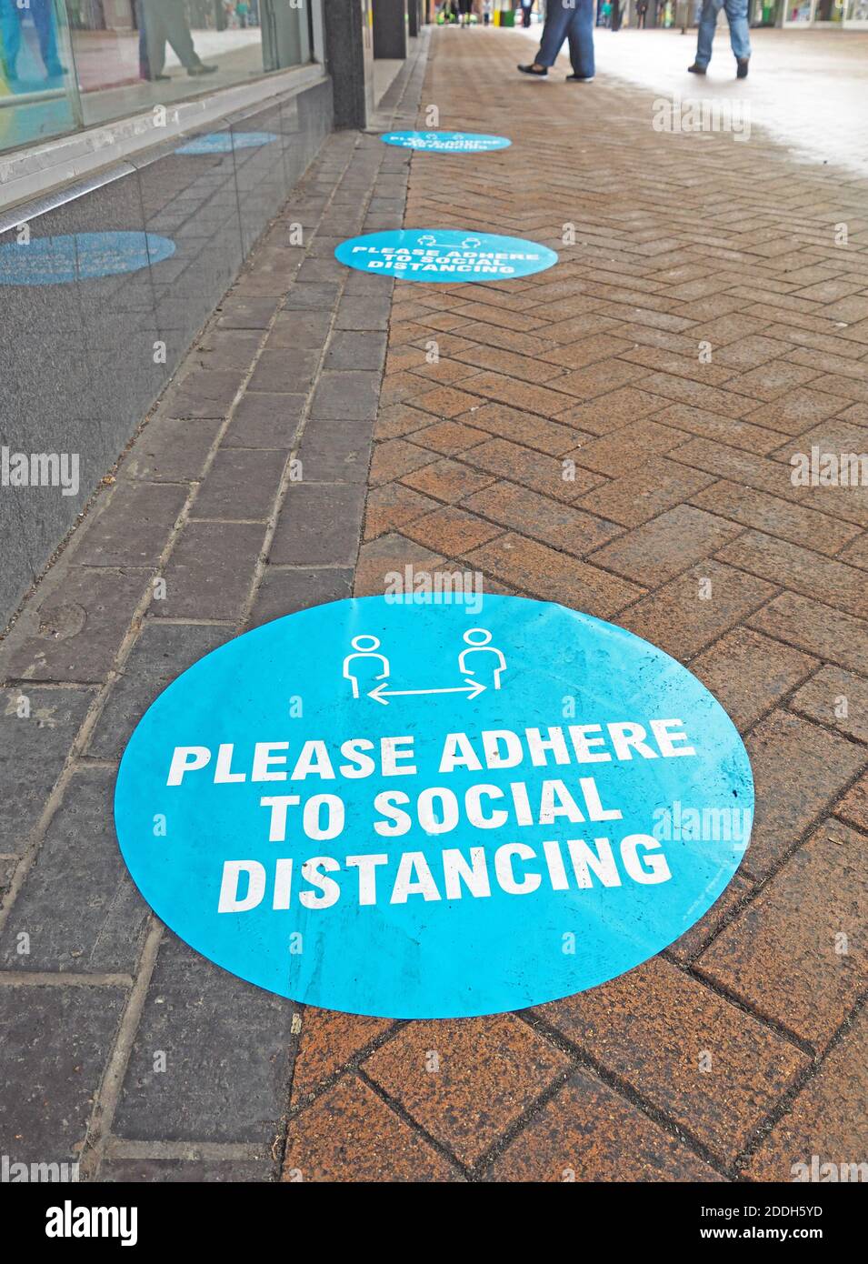 Social distancing pavement stickers to keep people apart during covid ...