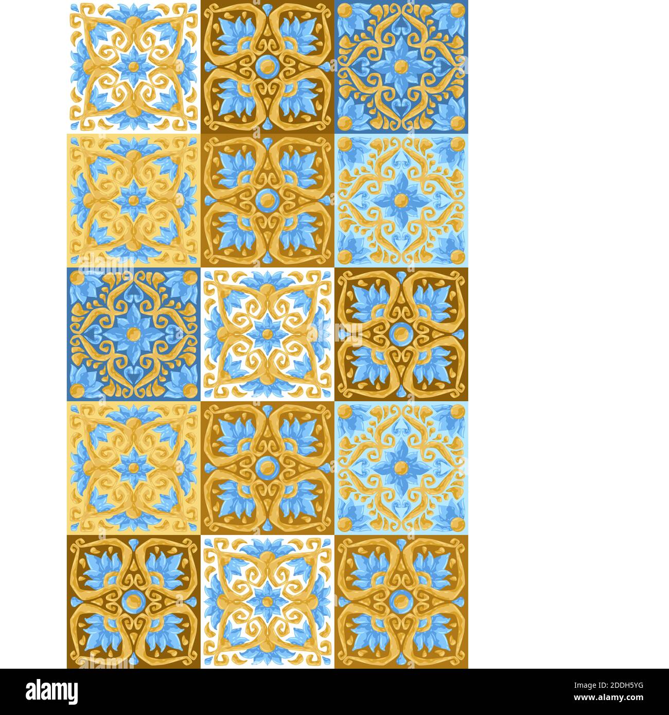 Ceramic tile pattern with flowers Stock Vector Image & Art - Alamy