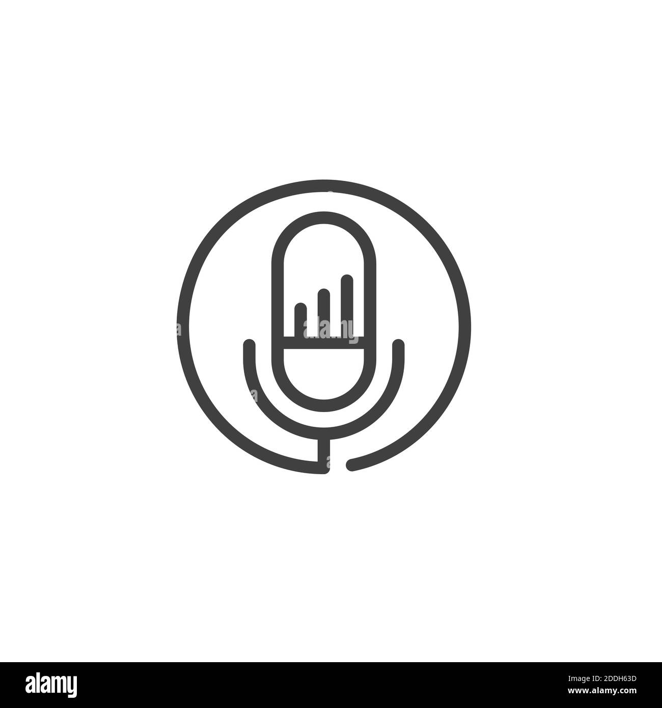 Podcast Vector icon design illustration Template Stock Vector Image ...
