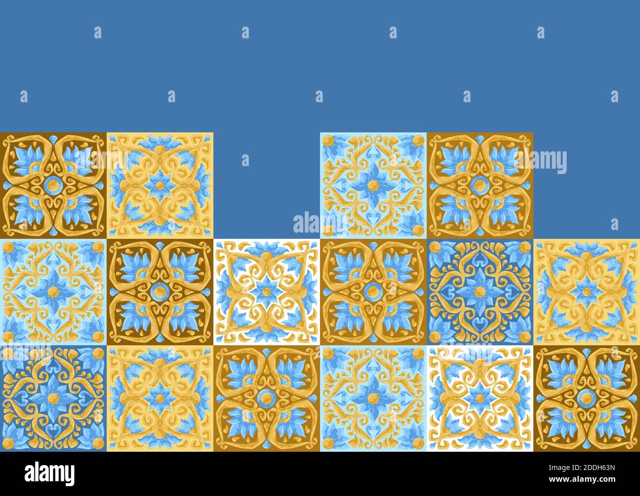 Ceramic tile pattern with flowers Stock Vector Image & Art - Alamy
