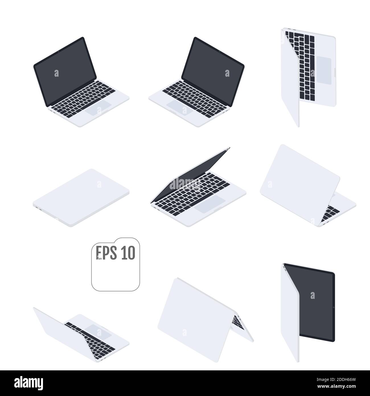 Closed laptop cutout Stock Vector Images - Alamy
