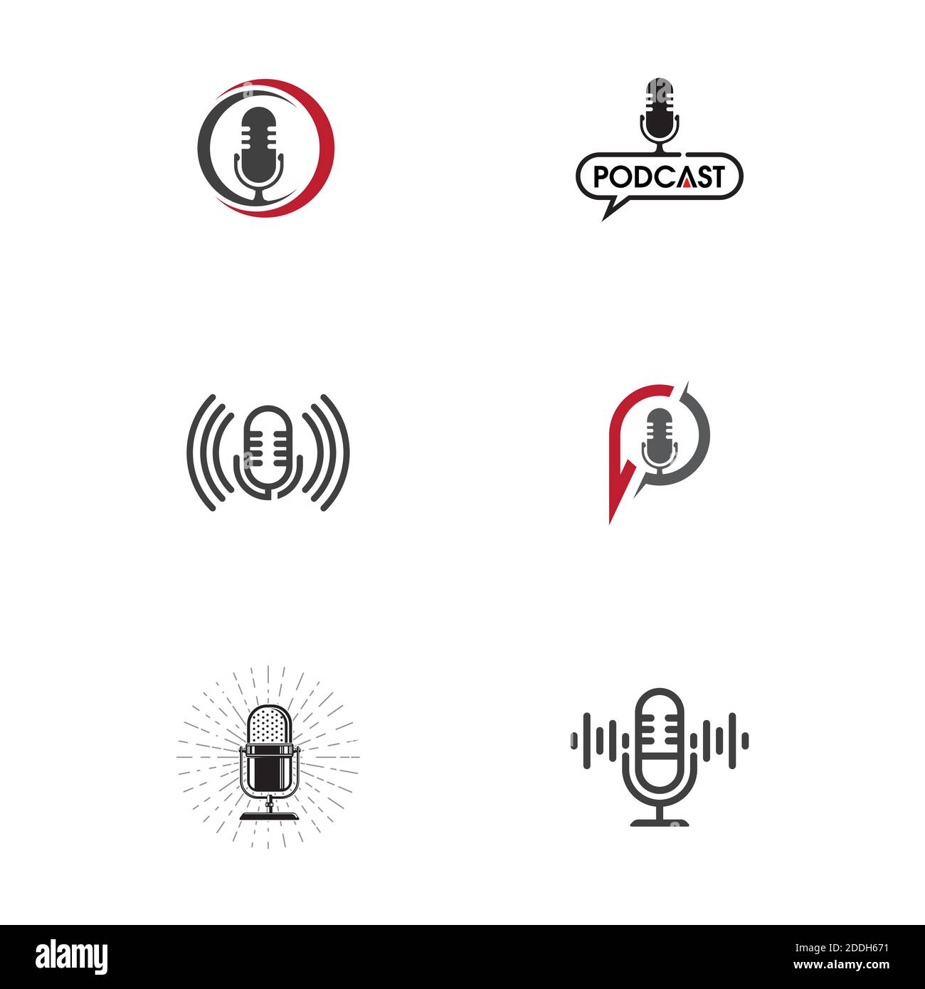 Podcast Vector icon design illustration Template Stock Vector Image ...
