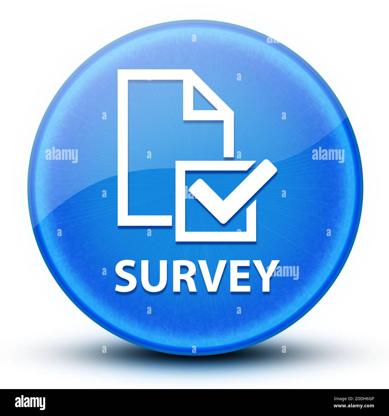 Survey (Checklist Icon) eyeball glossy blue round button abstract ...