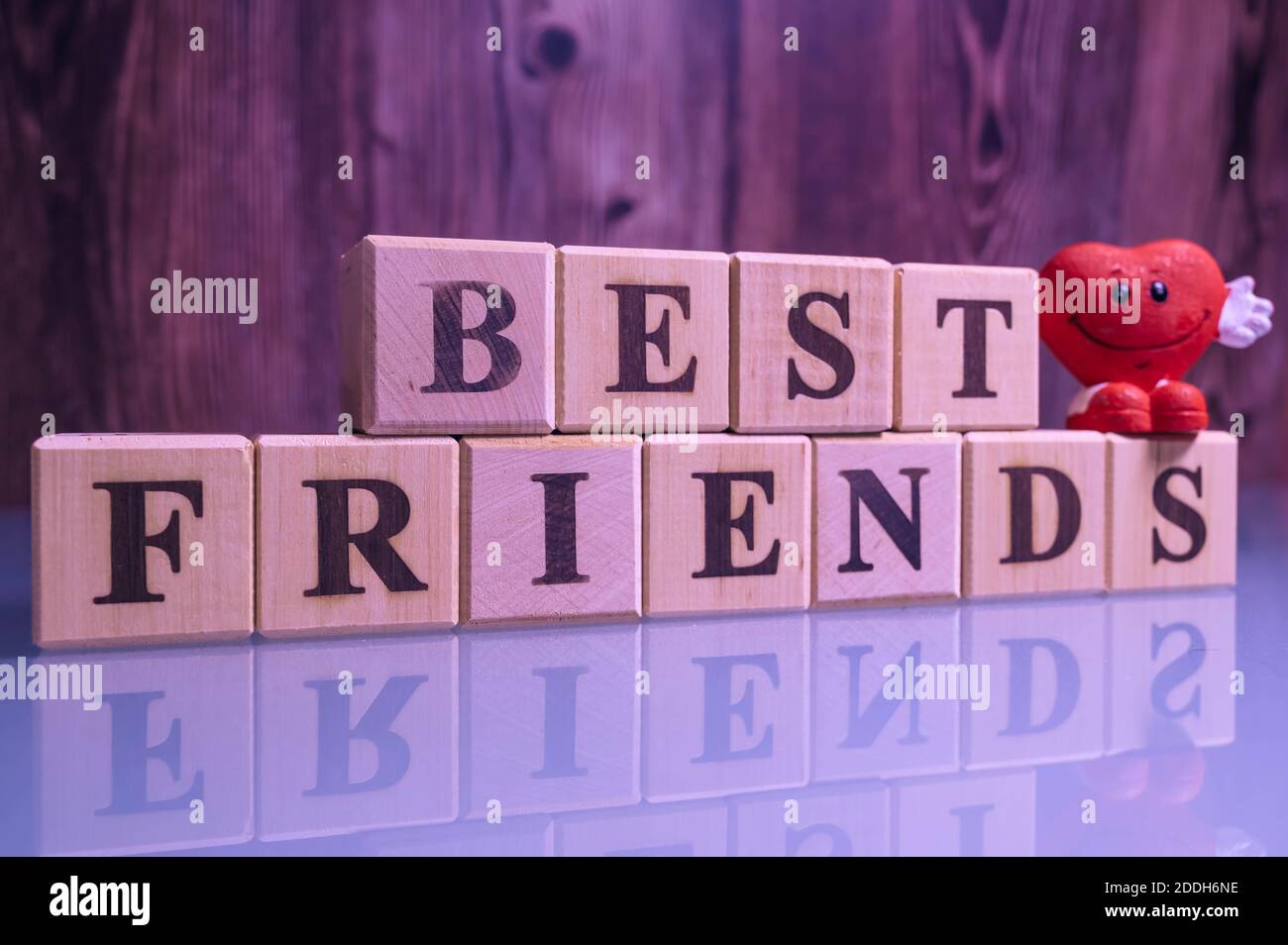 Text BEST FRIENDS on wood cube blocks. Best friends wooden cubes ...