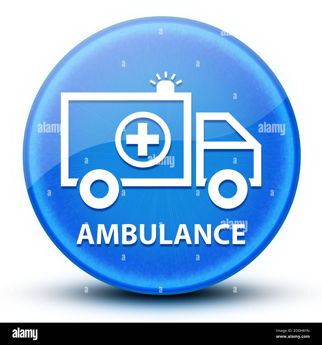 Ambulance eyeball glossy blue round button abstract illustration Stock ...