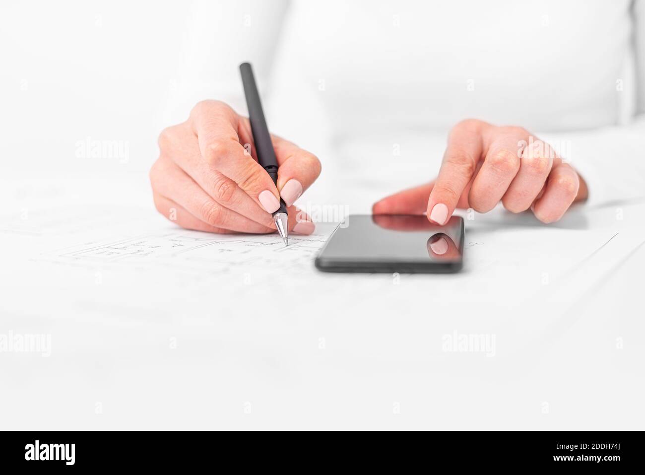 Engineer works computer drawing table hi-res stock photography and ...