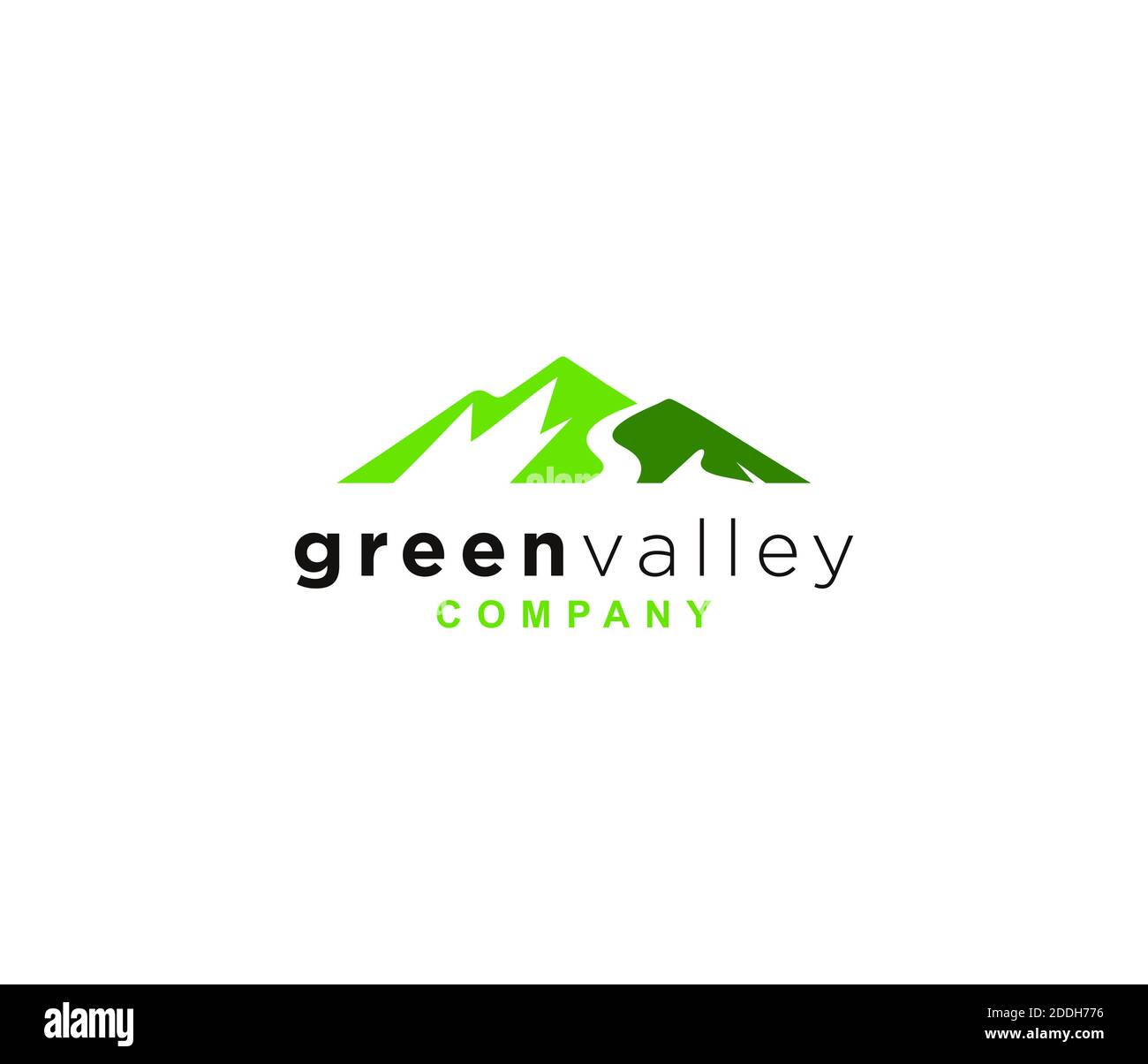 Inspiring symbols of mountain and valley logos Stock Photo - Alamy