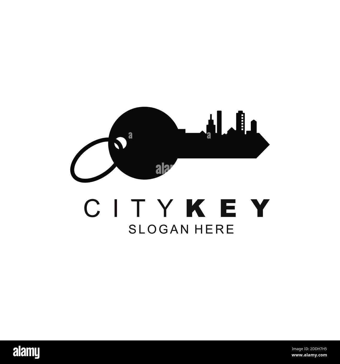 keys City Town Logo Template Stock Photo - Alamy