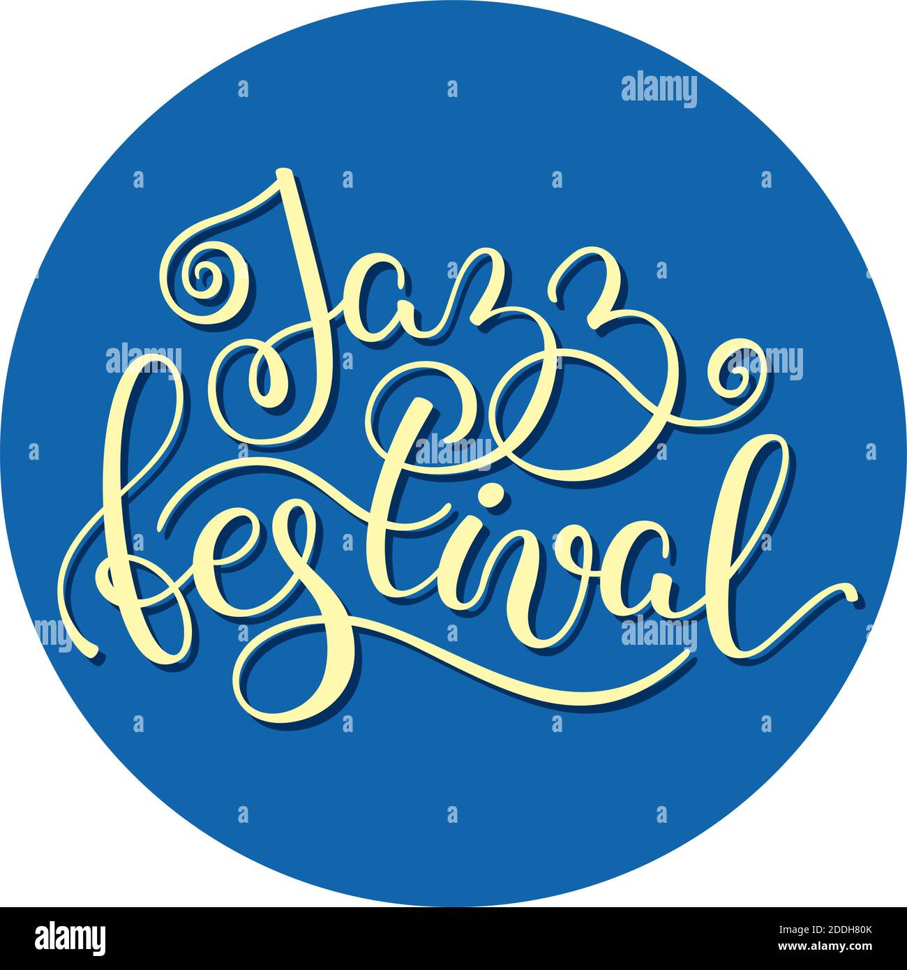 Jazz festival hand lettering. Template for card, poster, print Stock ...
