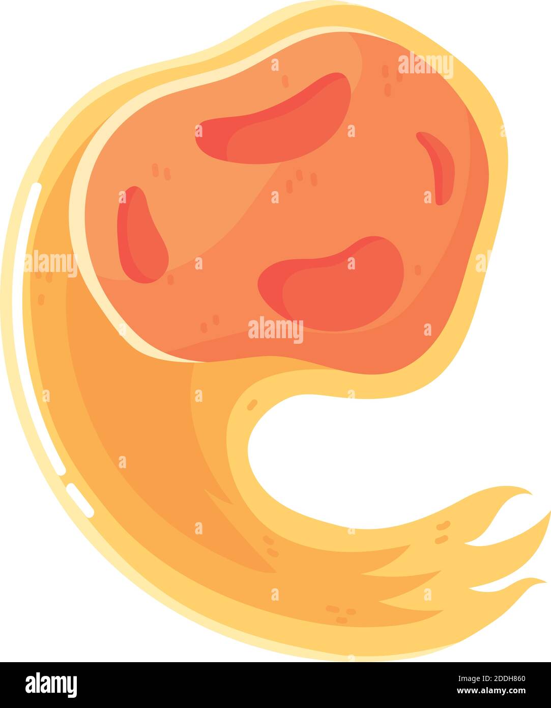 space comet galaxy astronomy cartoon style vector illustration Stock ...
