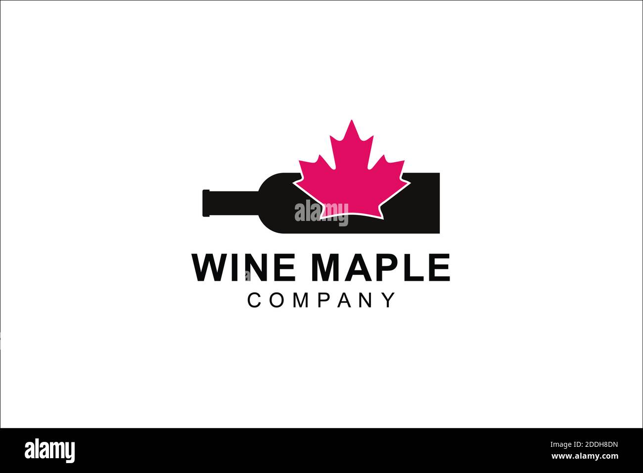 wine maple logo template design. symbol illustration Stock Photo - Alamy