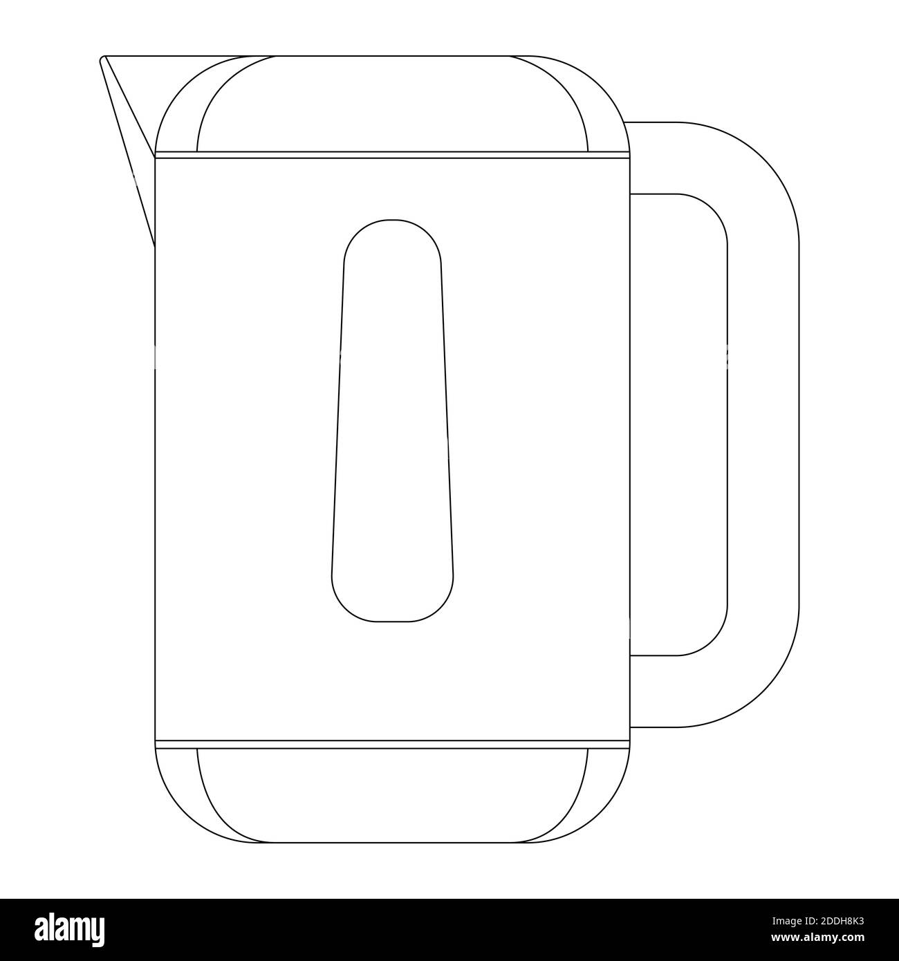 electric kettle, vector illustration, lining draw,front side Stock ...