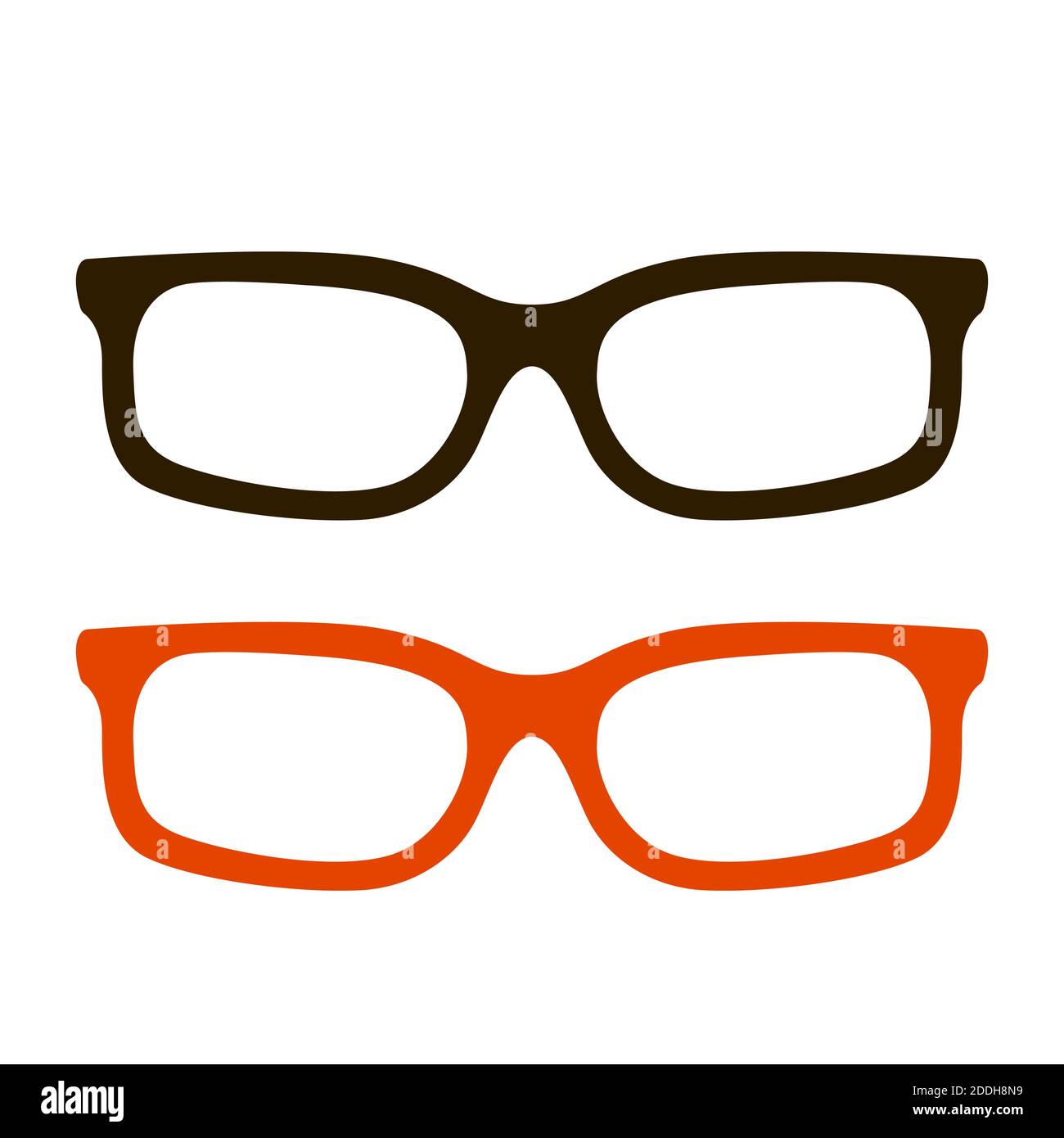 eyeglass frames black,vector illustration,flat style,set Stock Photo ...
