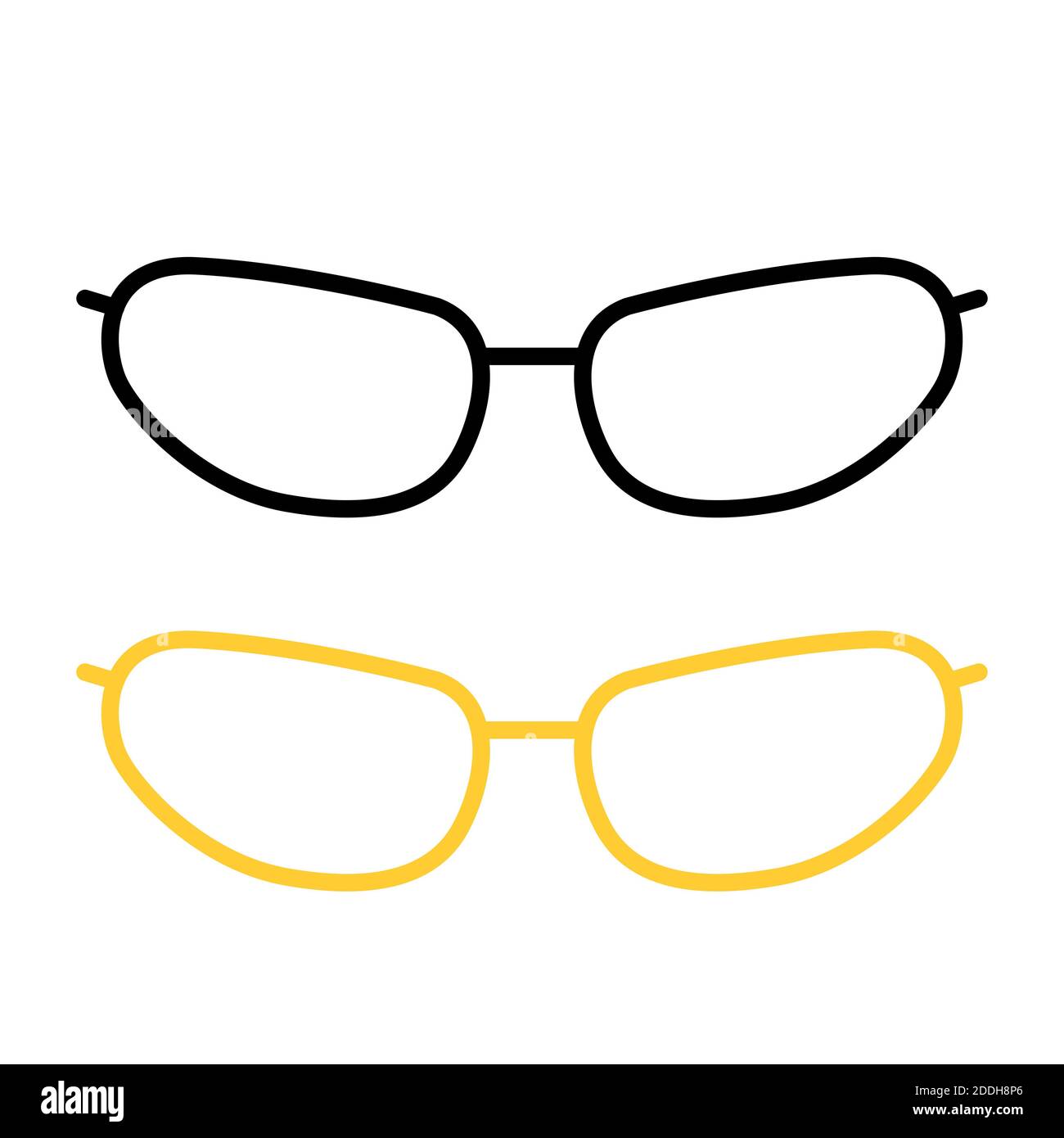 eyeglass frames black,vector illustration,flat style,set Stock Photo ...