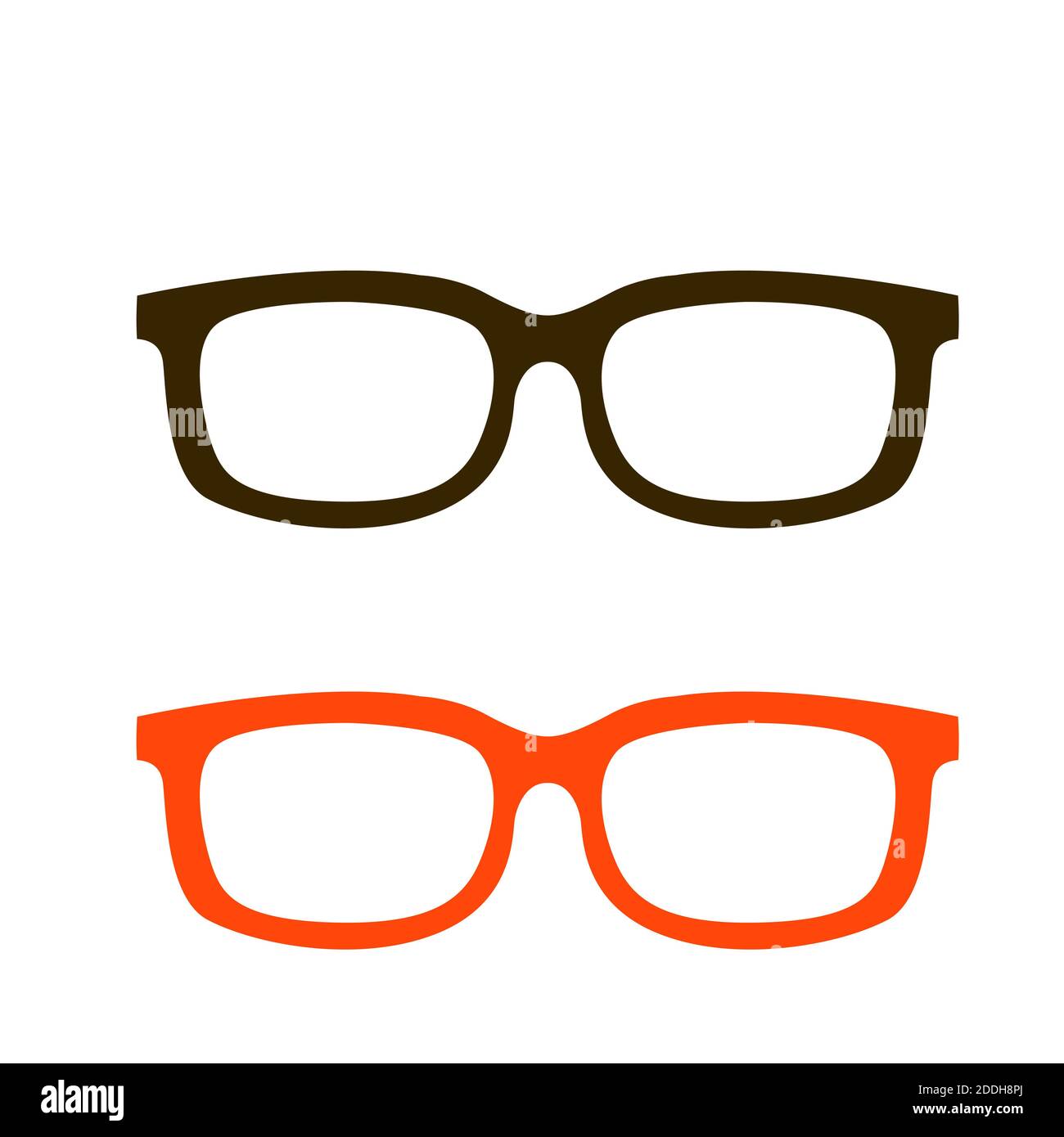 eyeglass frames black,vector illustration,flat style,set Stock Photo ...