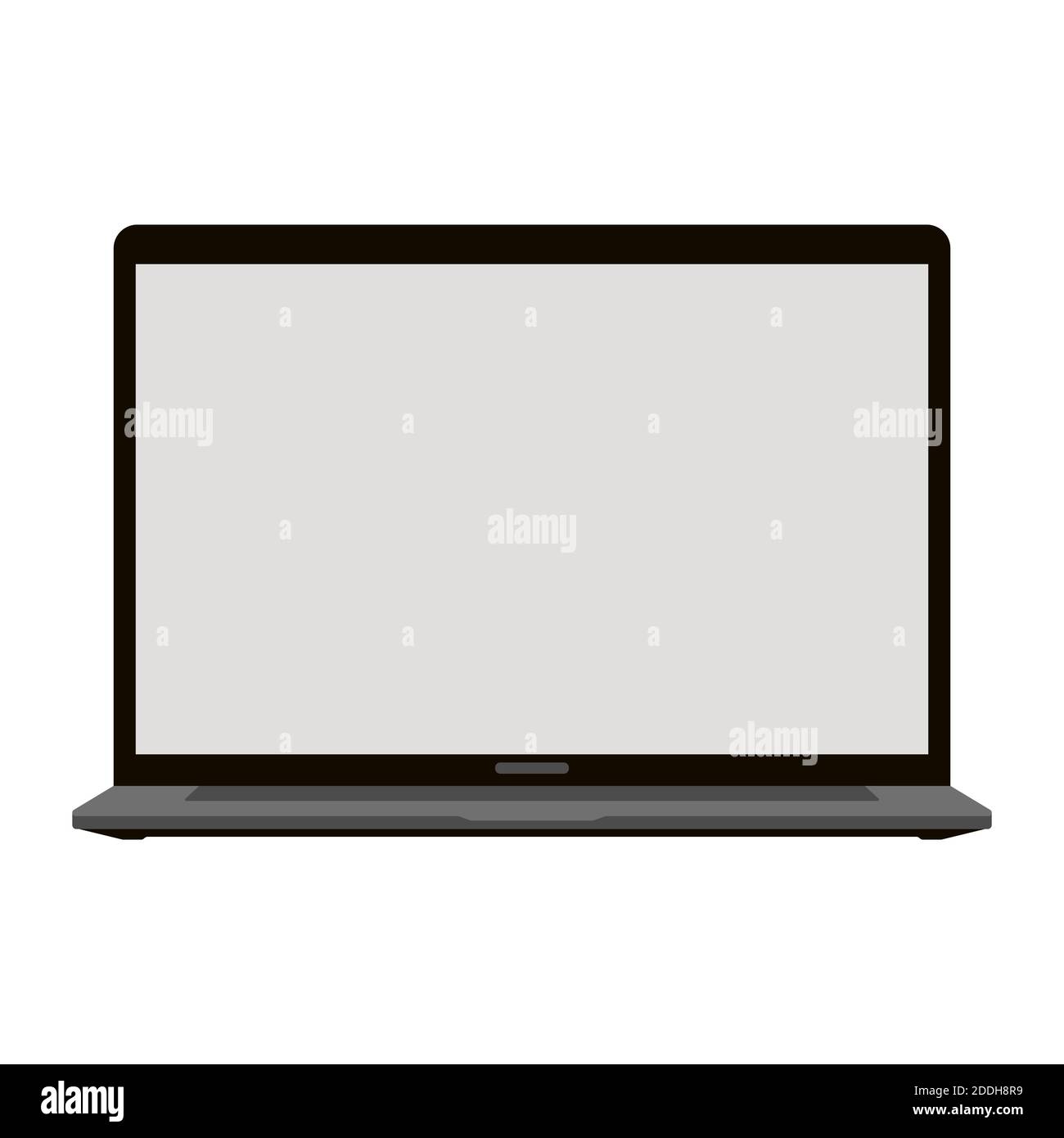 notebook laptop, vector illustration, flat style,front view Stock Photo ...