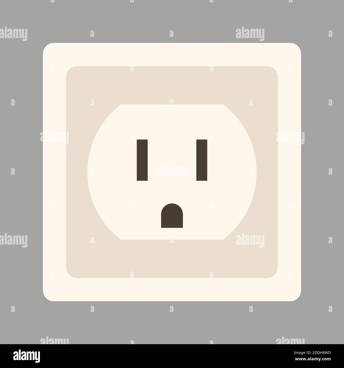 wall socket , vector illustration , flat style Stock Photo - Alamy
