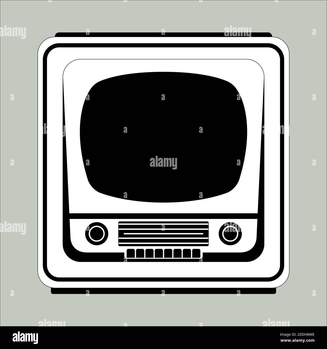 Cartoon illustration retro television set hi-res stock photography and ...
