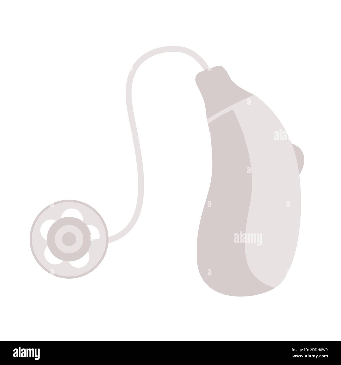 hearing aid, vector illustration, flat style ,profile view Stock Photo ...