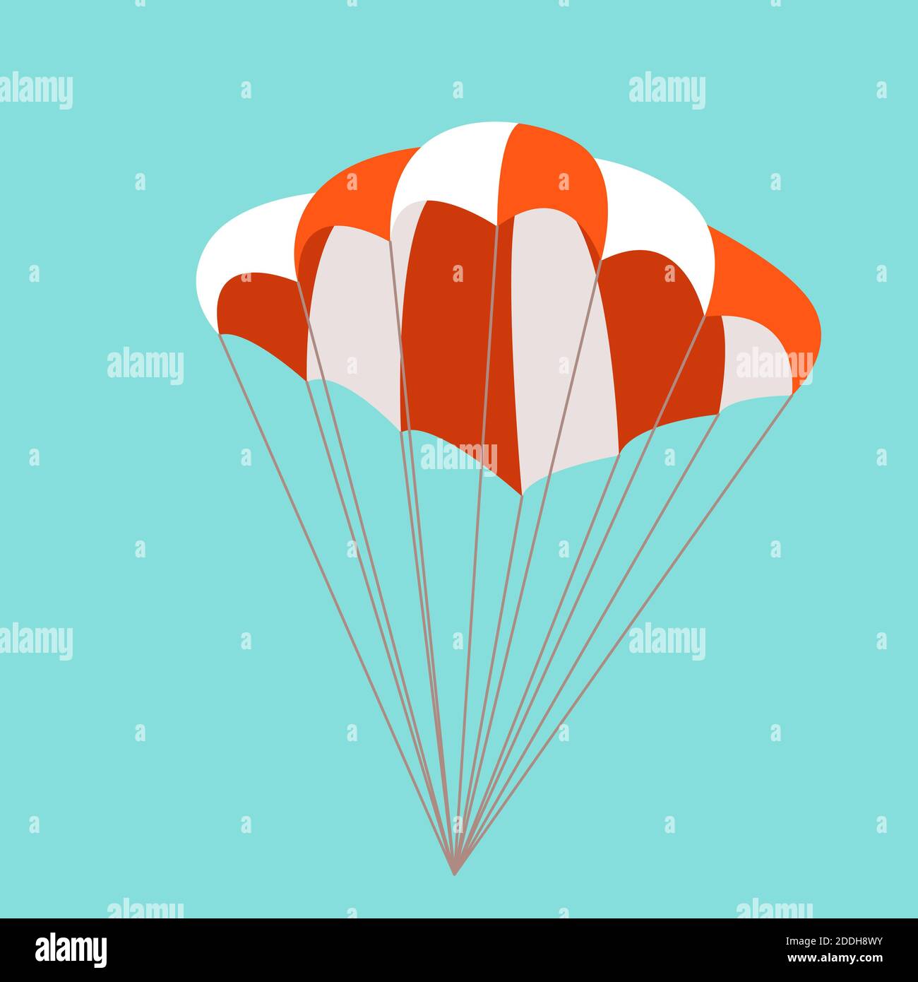 parachute, vector illustration, flat style, front side Stock Photo - Alamy