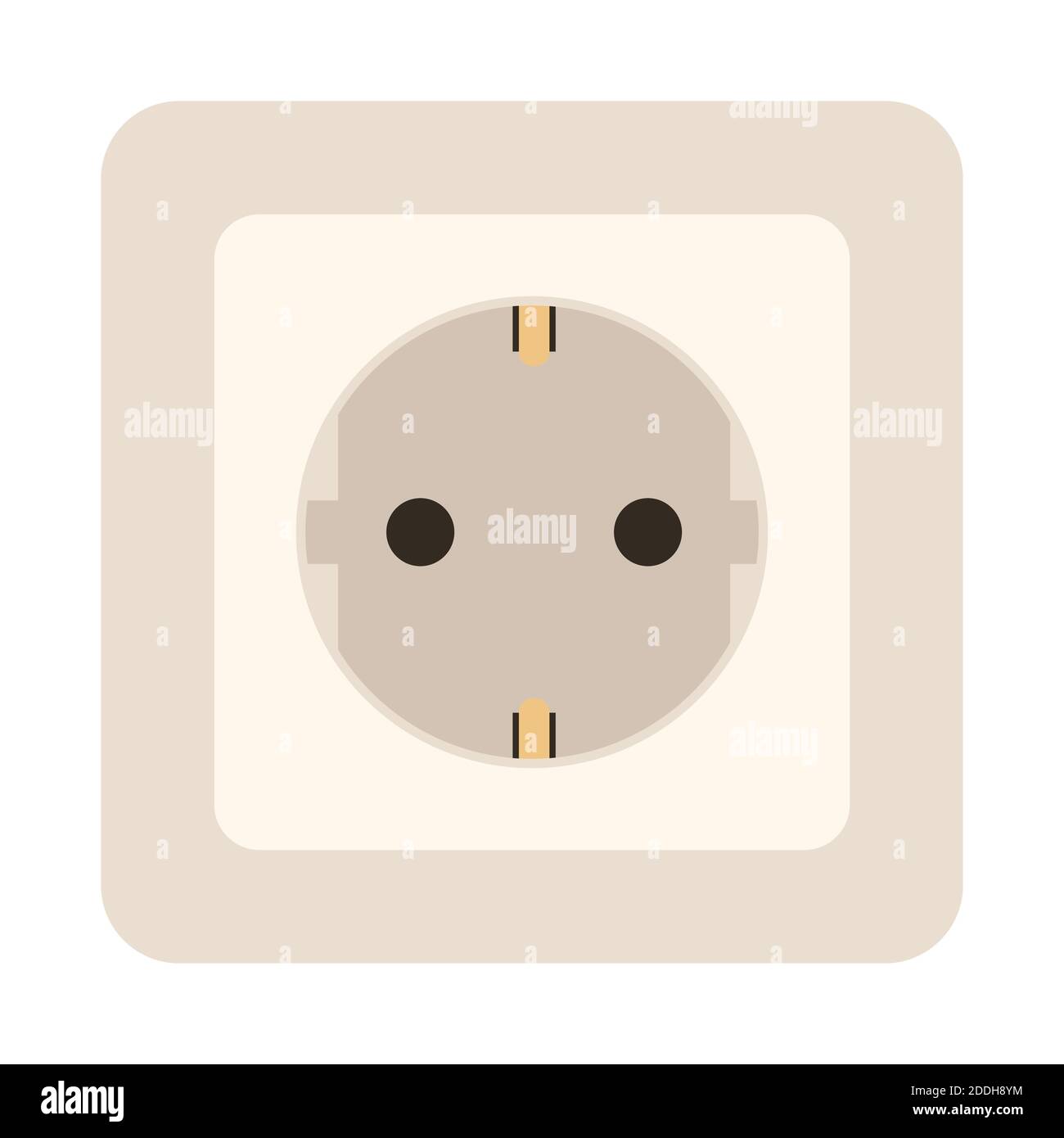 wall socket , vector illustration , flat style Stock Photo - Alamy