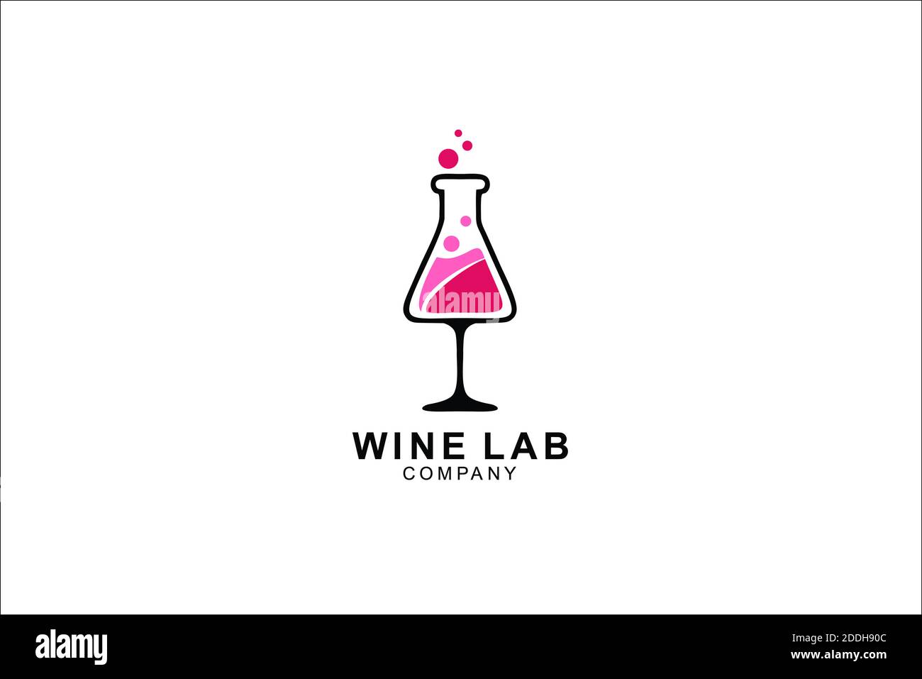 wine laboratory logo template design. symbol illustration Stock Photo ...