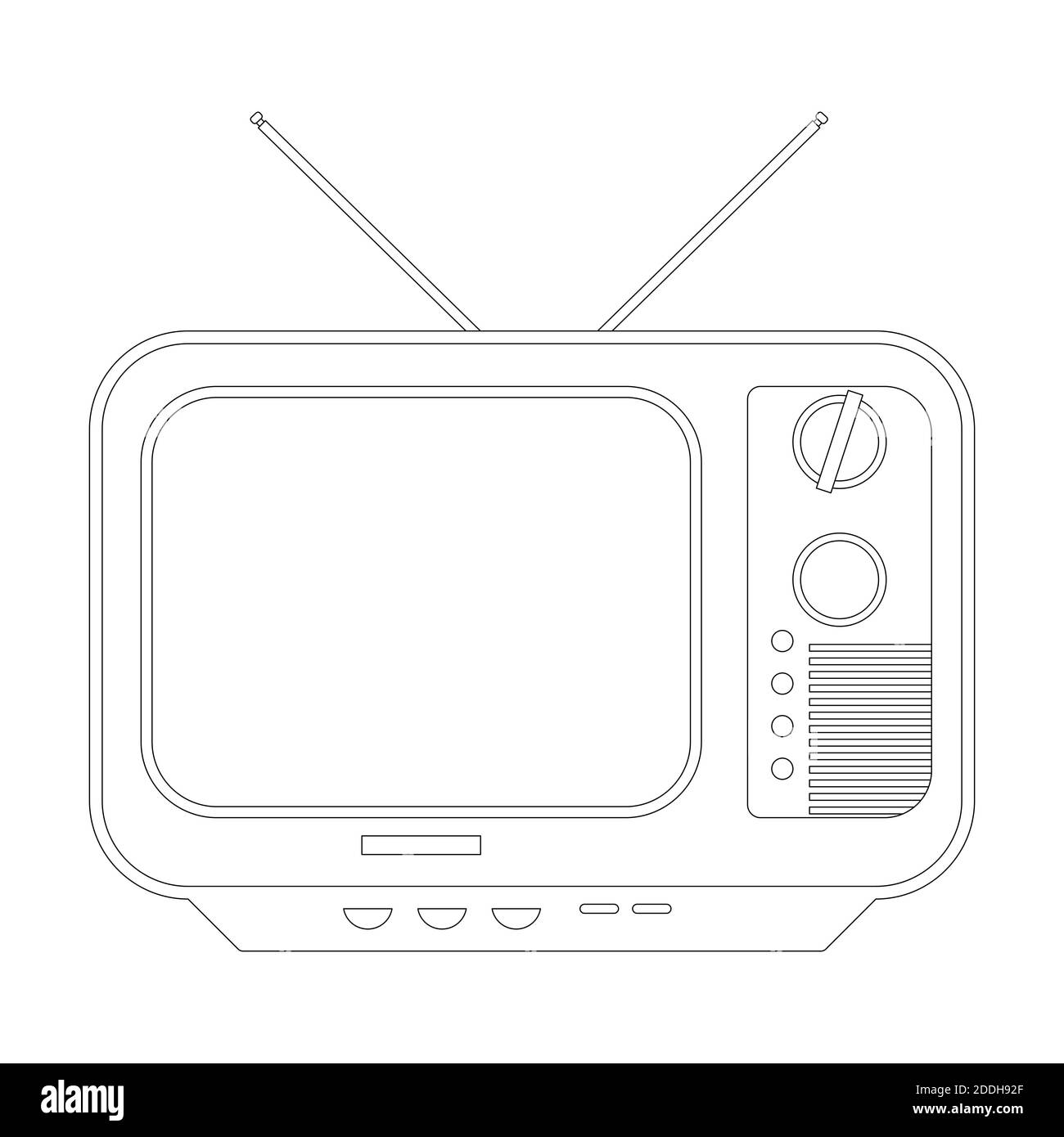 Vintage television set Black and White Stock Photos & Images - Alamy
