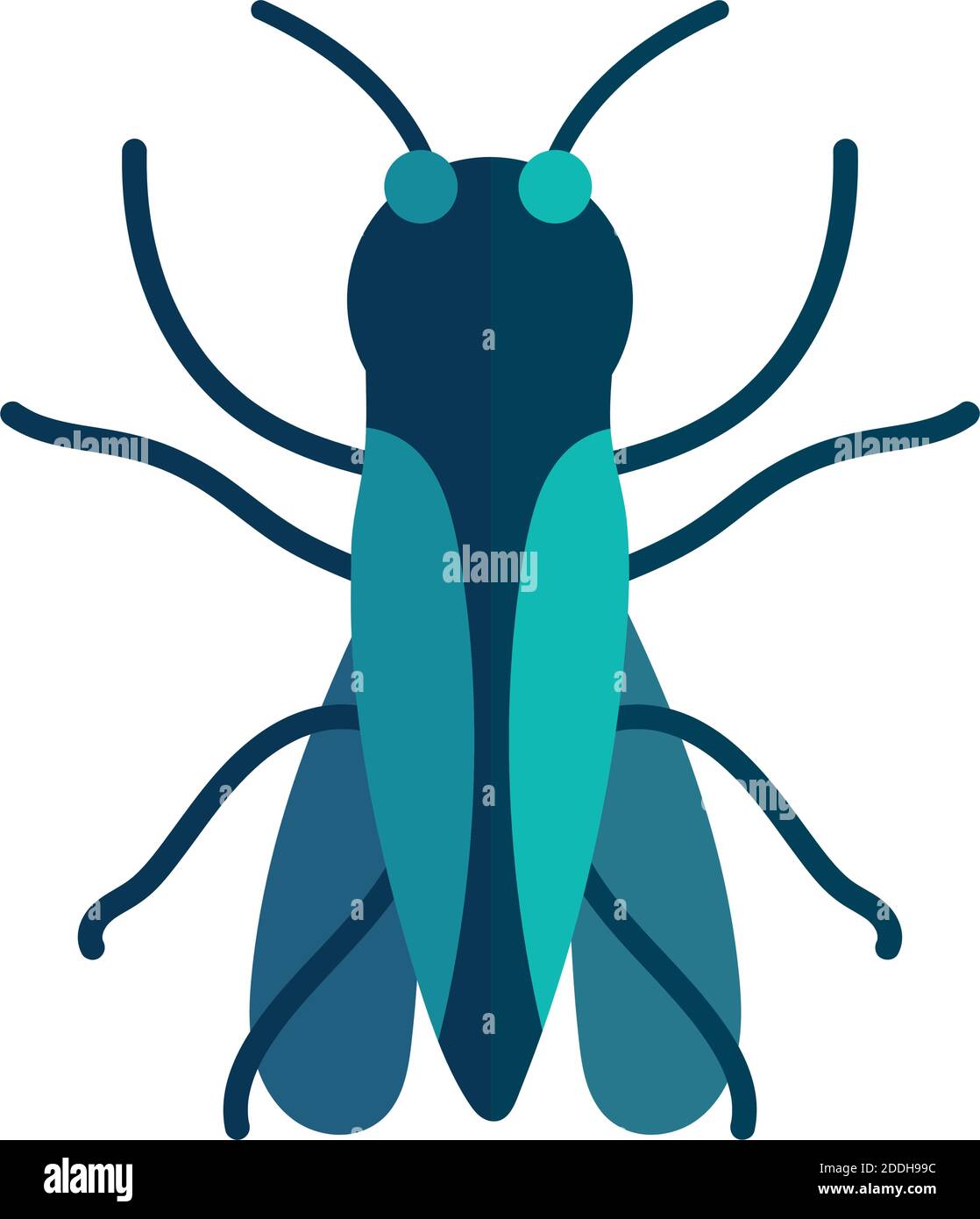insect moth animal in cartoon flat icon style vector illustration Stock ...