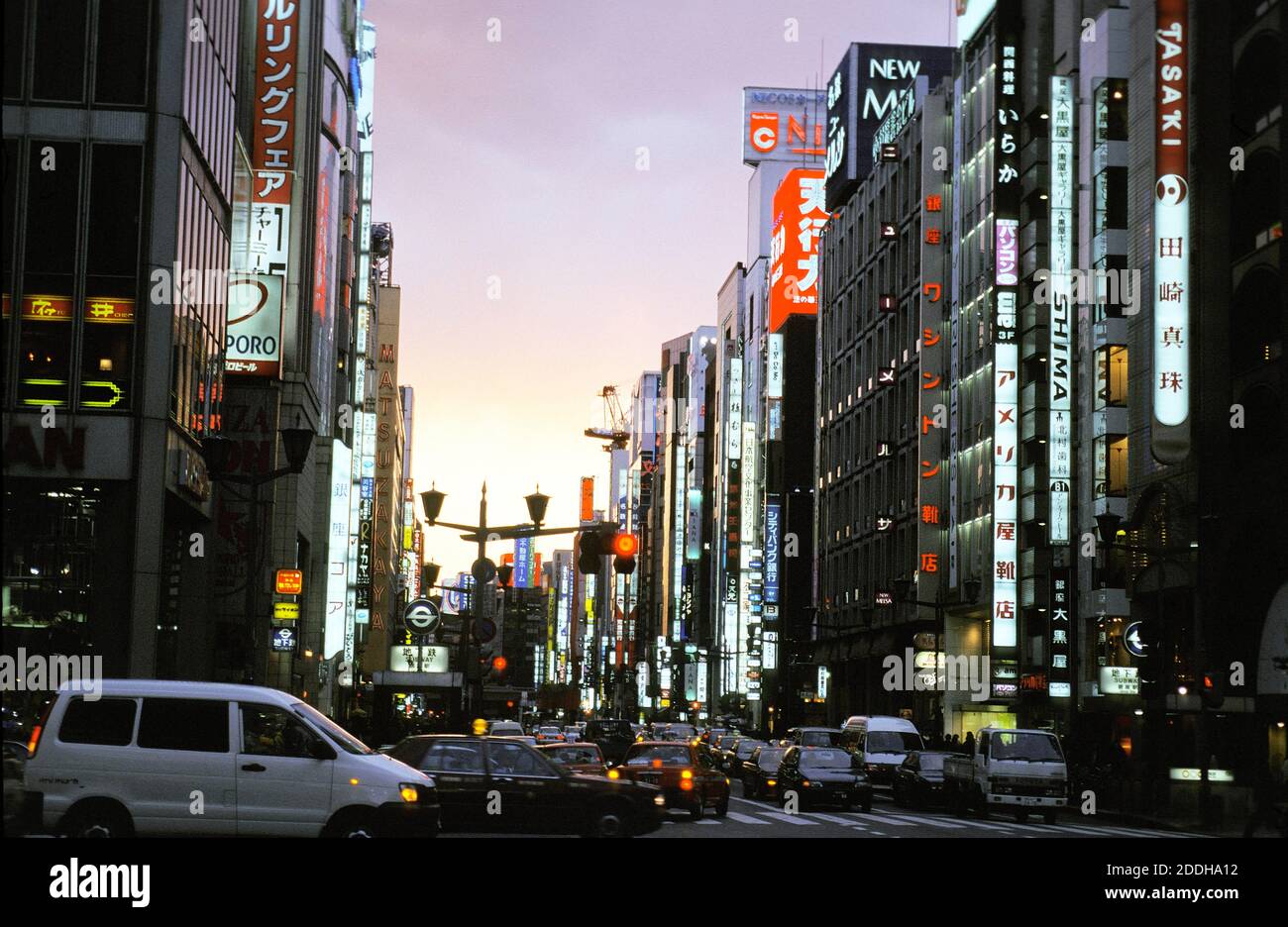 Main Street in Ginza District, Tokyo in Japan Stock Photo - Alamy