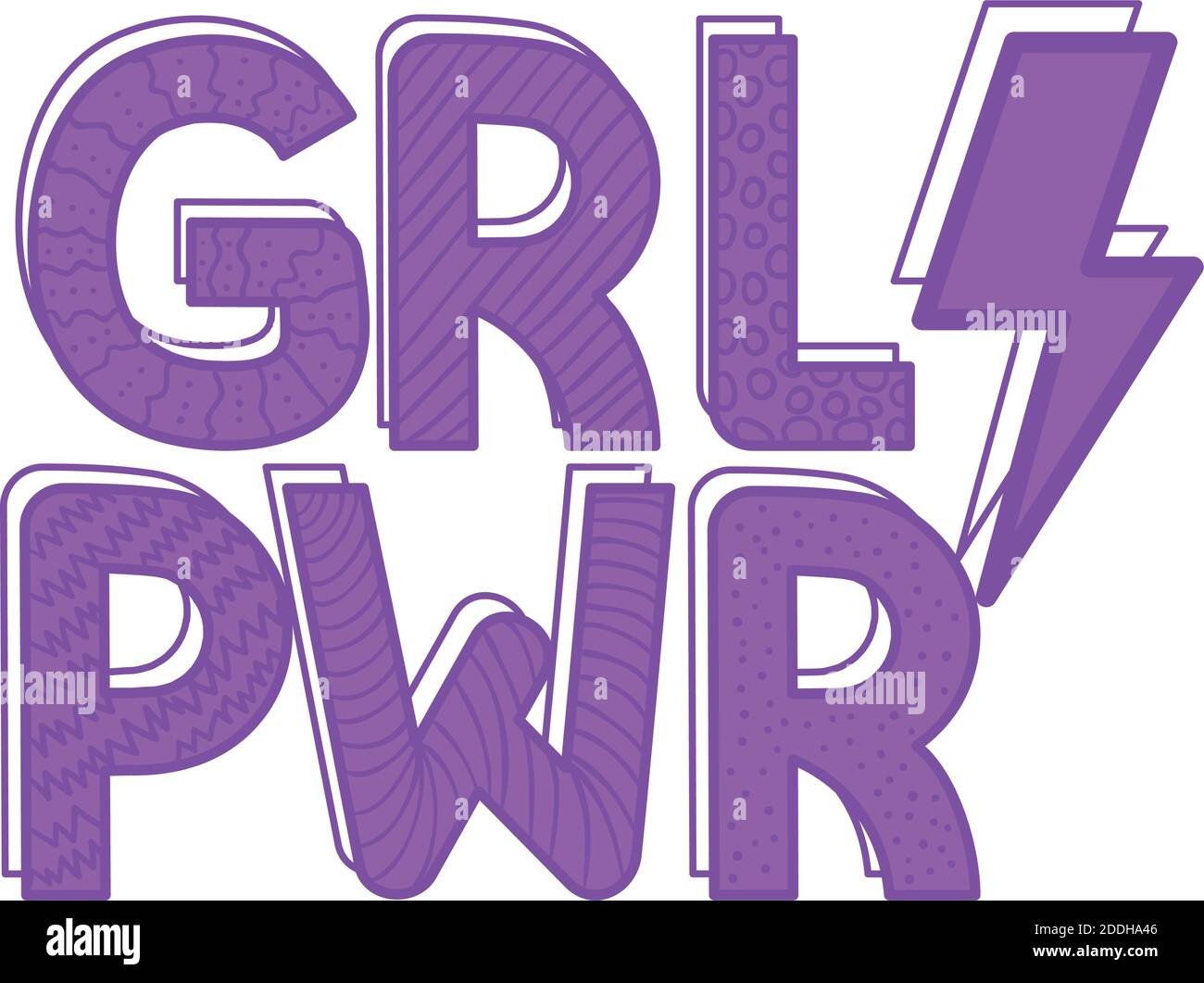 girl power lettering with ray Stock Vector Image & Art - Alamy