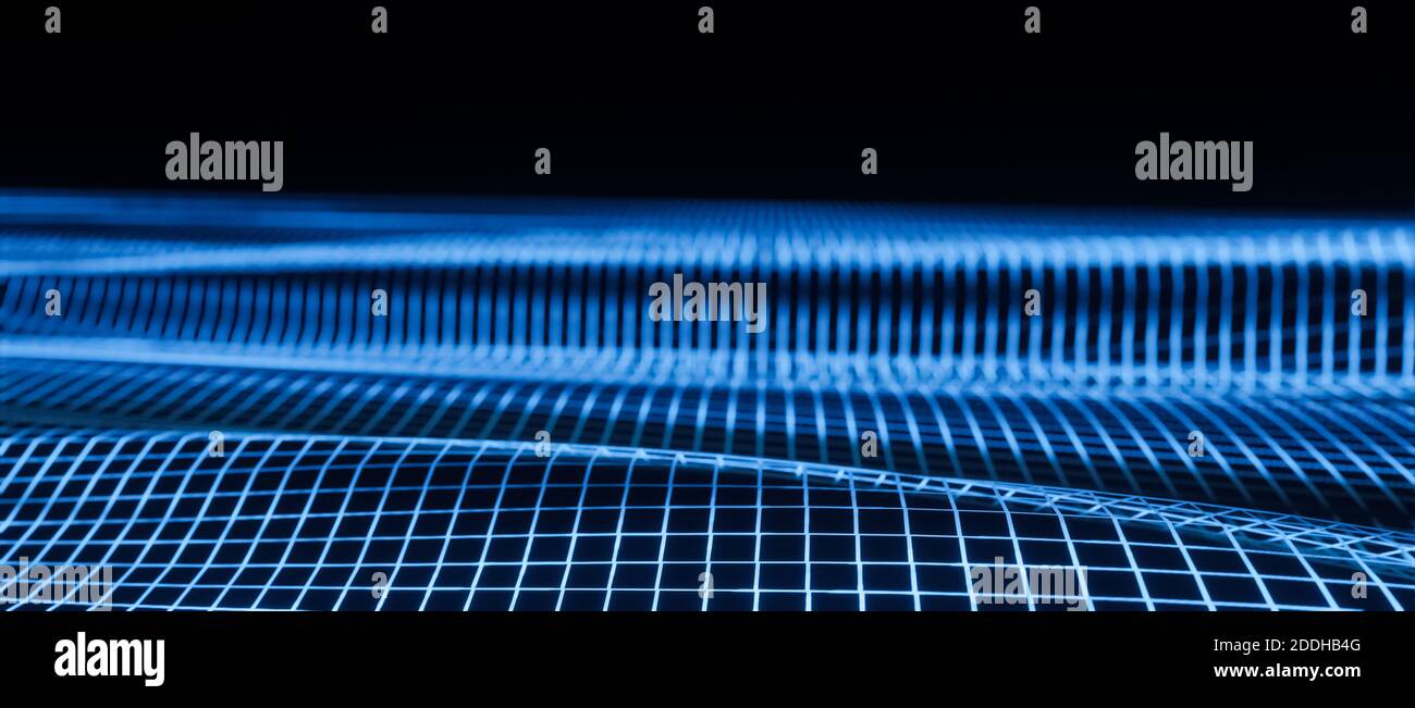 Modern Abstract Grid Or Wireframe Structure Virtual Background Digital Technology Science Or