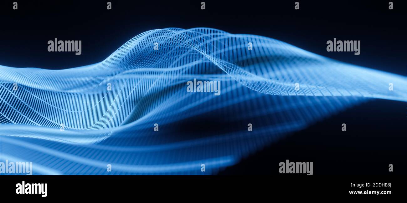 Modern Abstract Grid Or Wireframe Structure Virtual Background Digital Technology Science Or