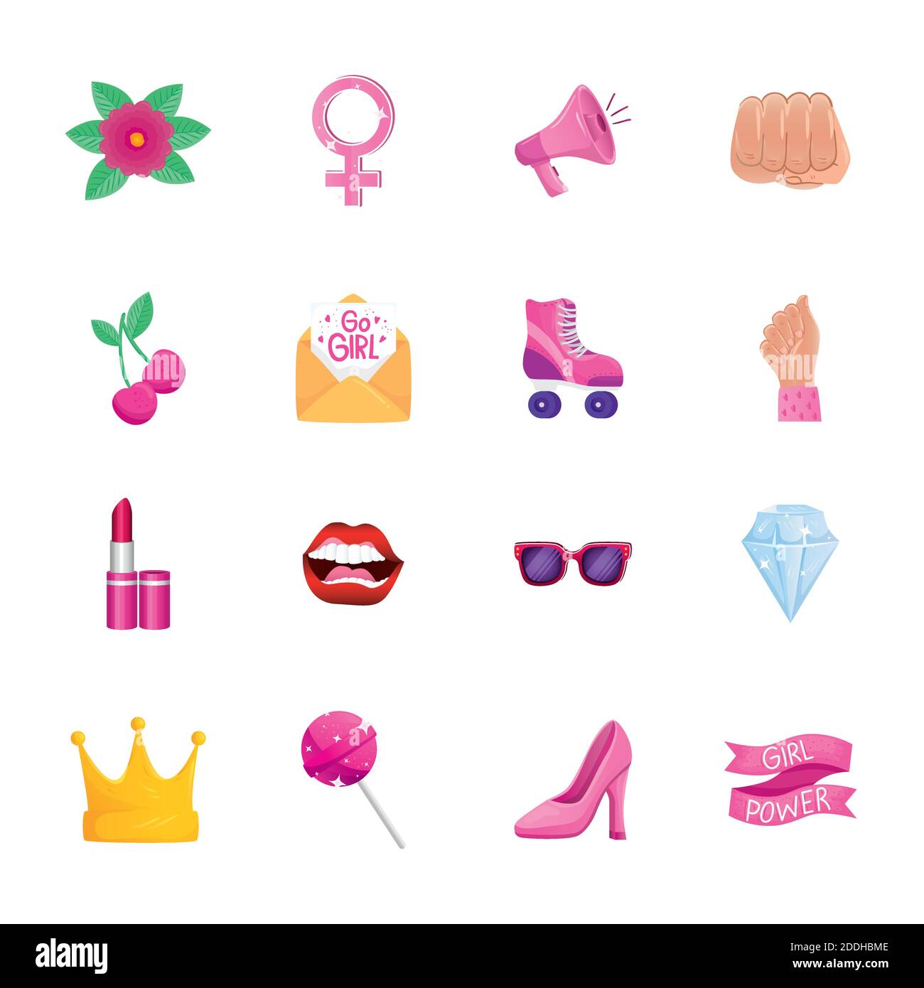 Girl flower bundle Cut Out Stock Images & Pictures - Alamy