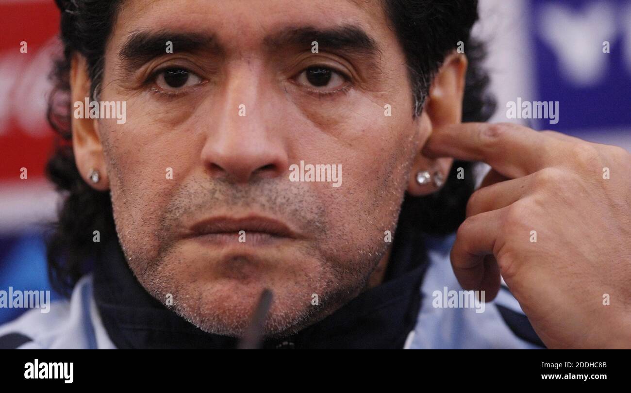 File photo dated 18-11-2008 of Argentina coach Diego Maradona during a ...