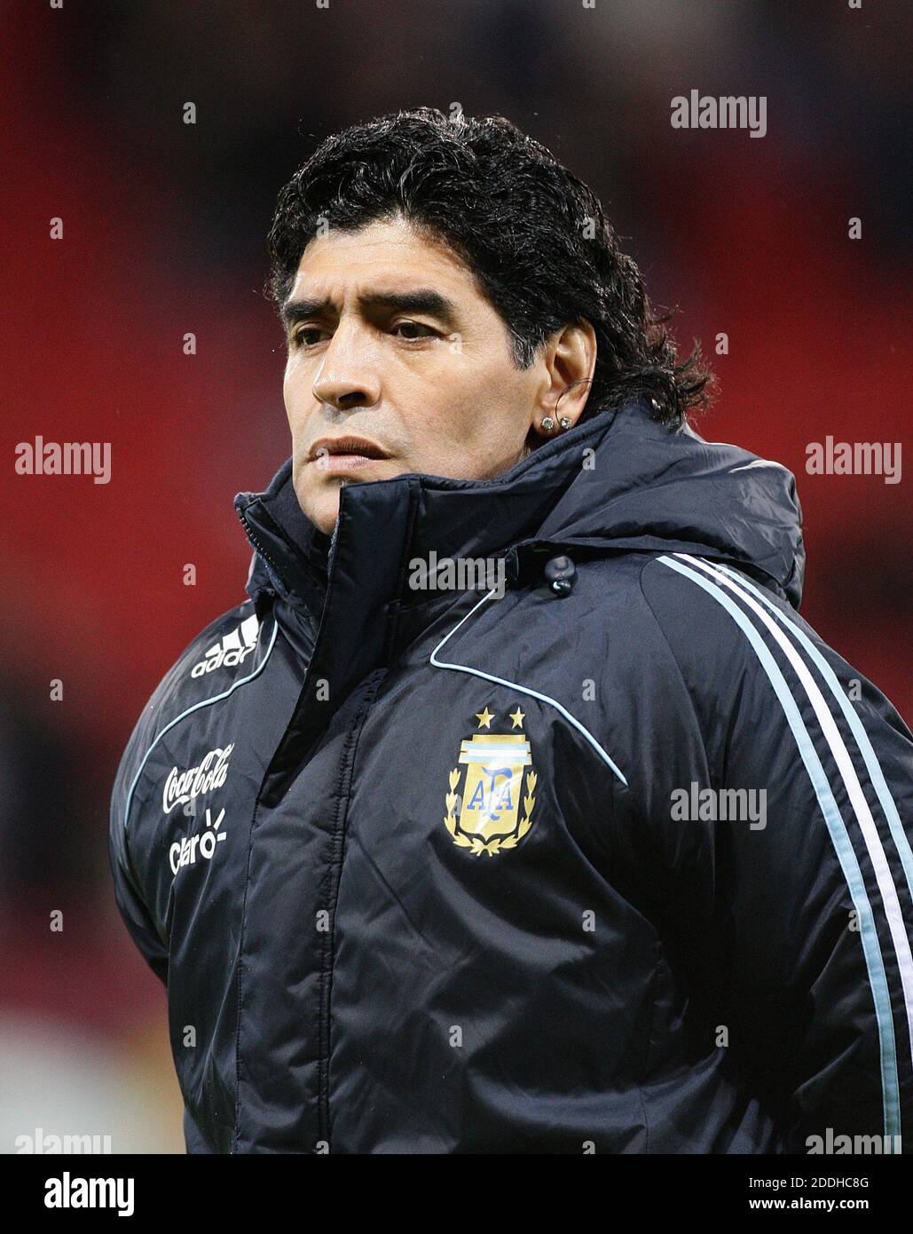 File photo dated 19-11-2008 of Argentina's new manager Diego Maradona ...