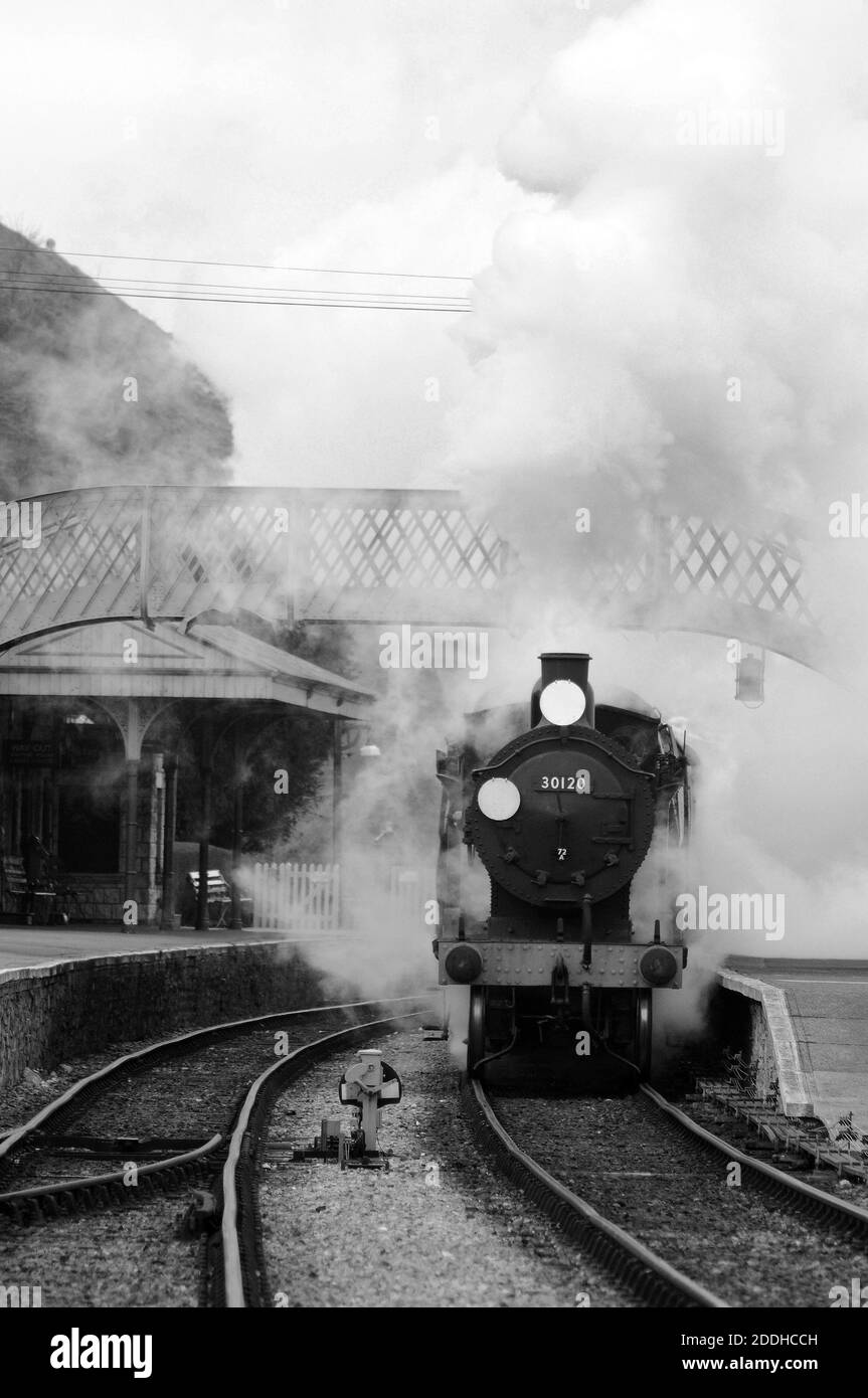 Battle britain class steam locomotive Black and White Stock Photos ...
