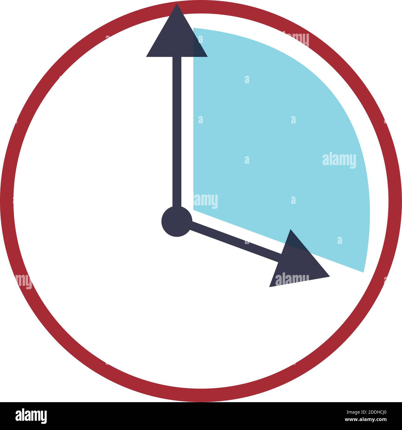 Isolated small clock delivery fast icon- Vector Stock Vector Image ...