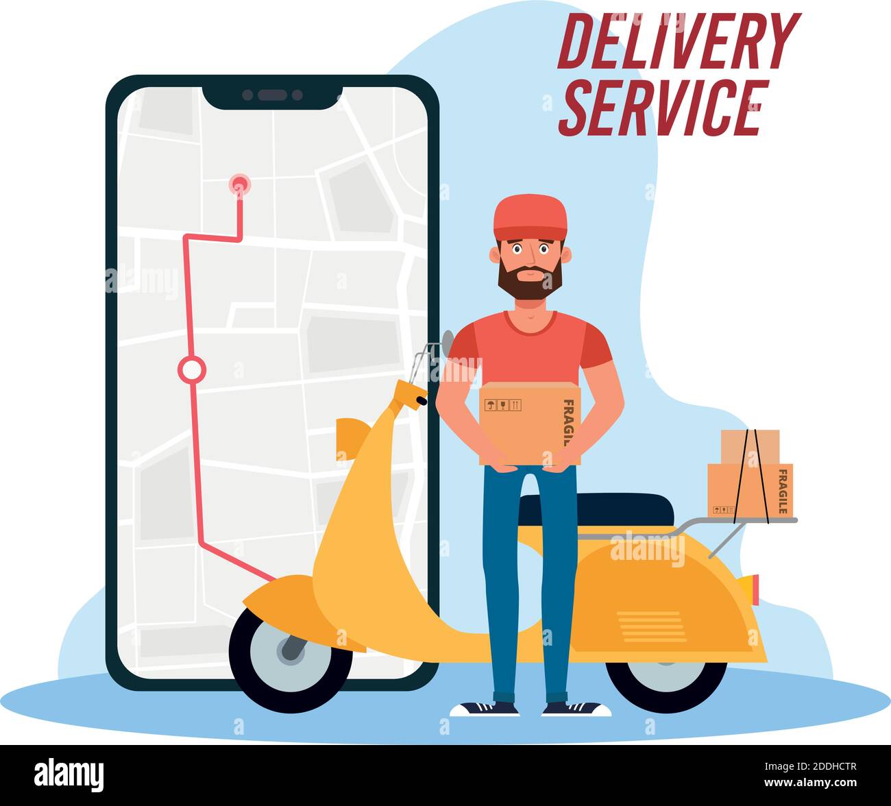 Motorcycle Delivery Service Icon Vector High Resolution Stock ...