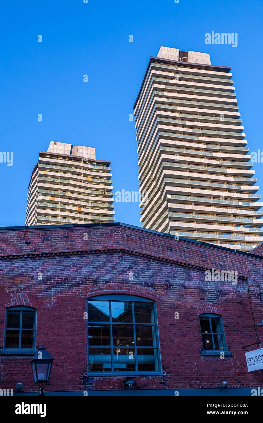 Distillery Town, Toronto, Canada - July 2014 - The old classic 19th ...