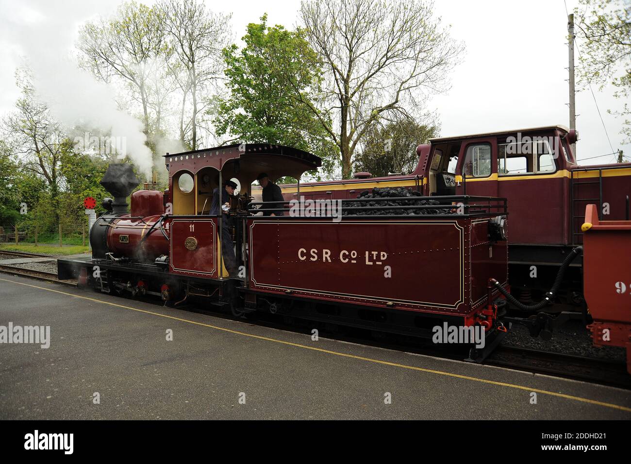 "Fiji" alongside "Castell Caernarfon" at Dinas Junction Stock Photo - Alamy