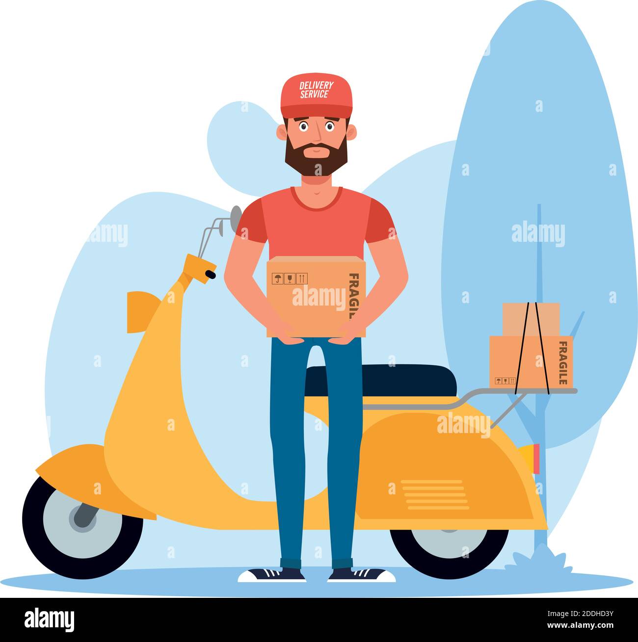 Yellow post van Stock Vector Images - Alamy