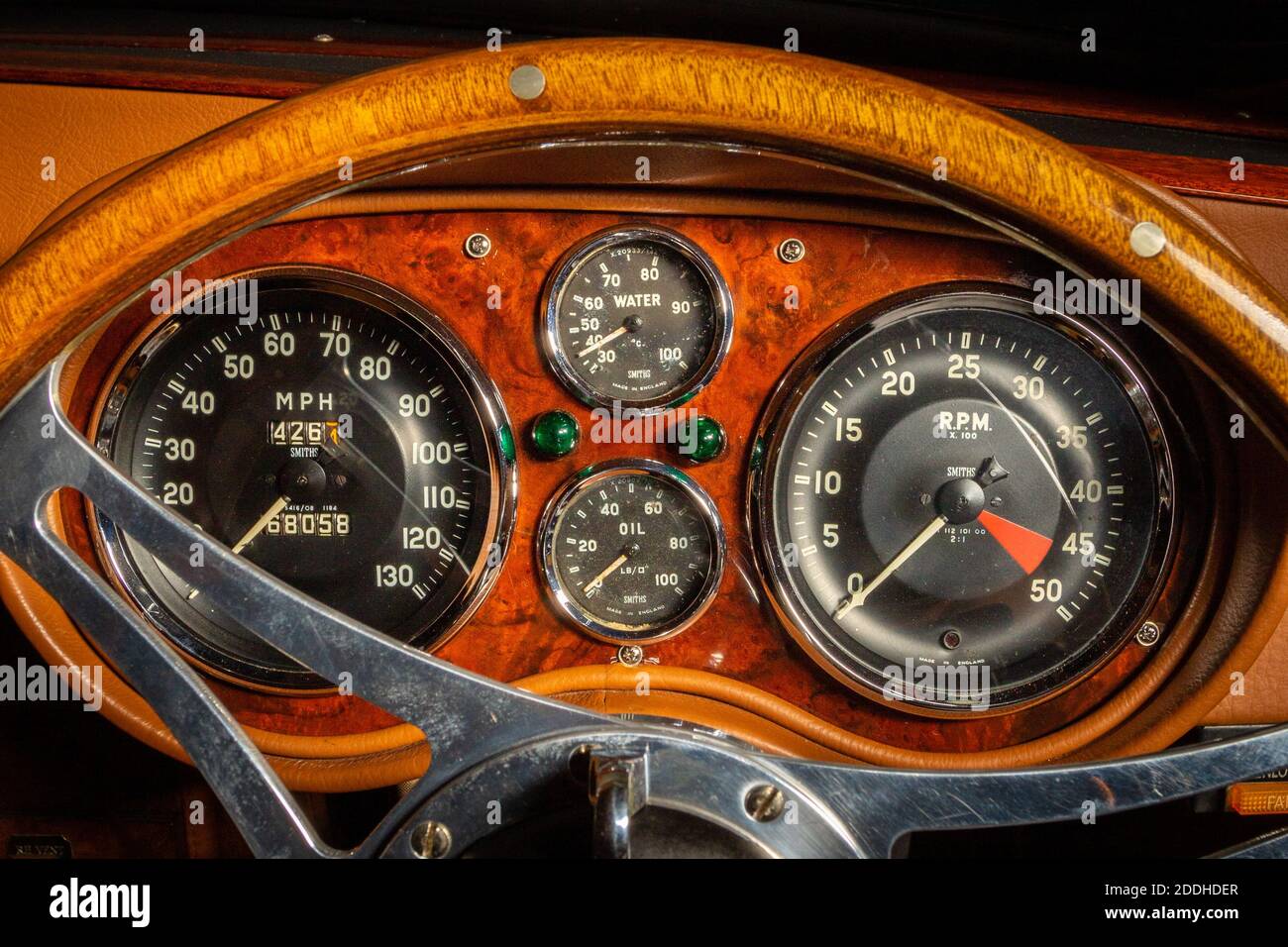 1960 AC Aceca, interior close up of instrument dials, Studio 434 car ...