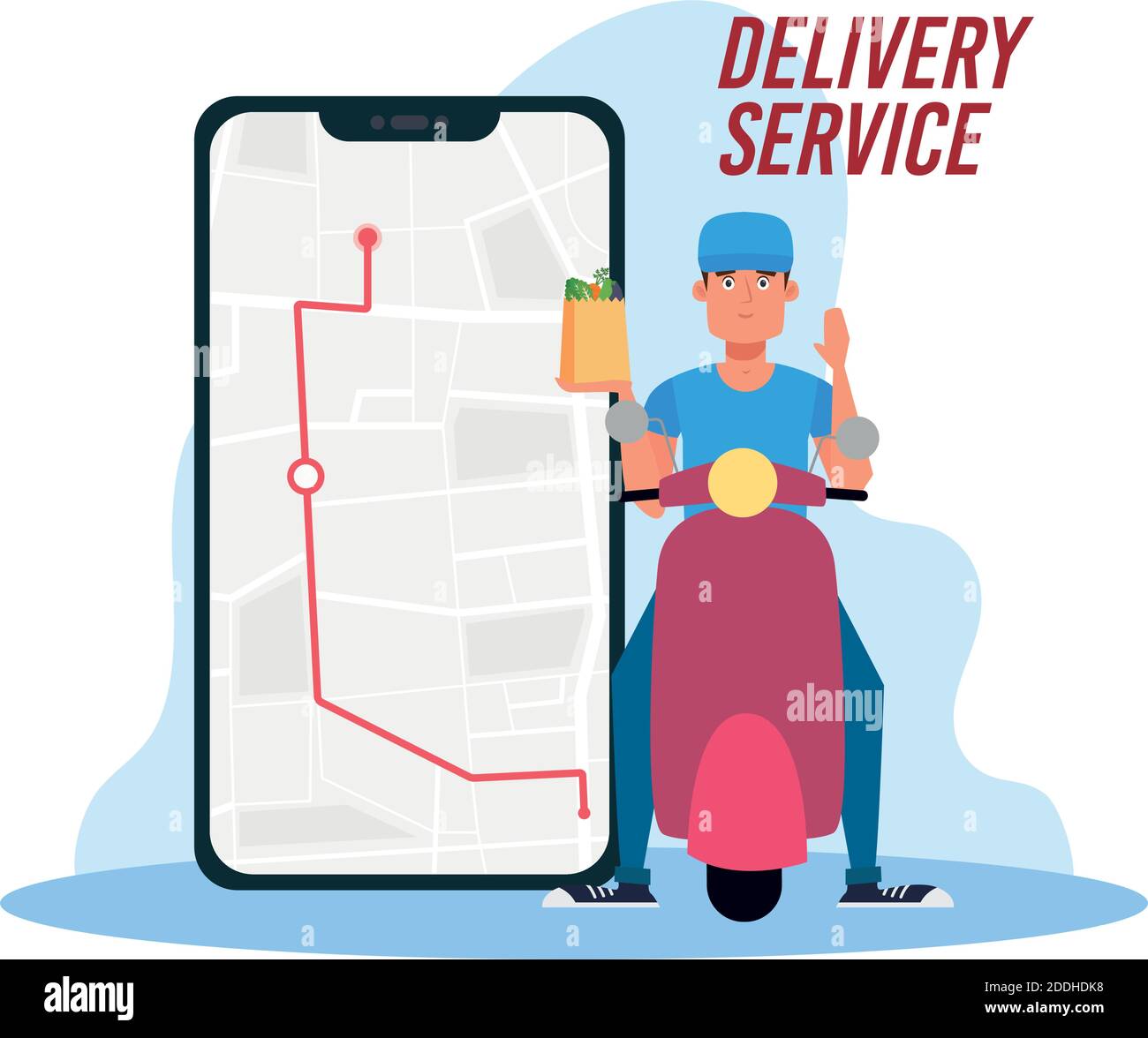 Phone tracing and motorcycle delivery fast logo icon- Vector Stock ...