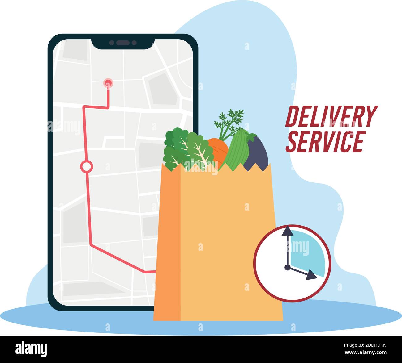 Phone tracing and shop food delivery fast logo icon- Vector Stock ...