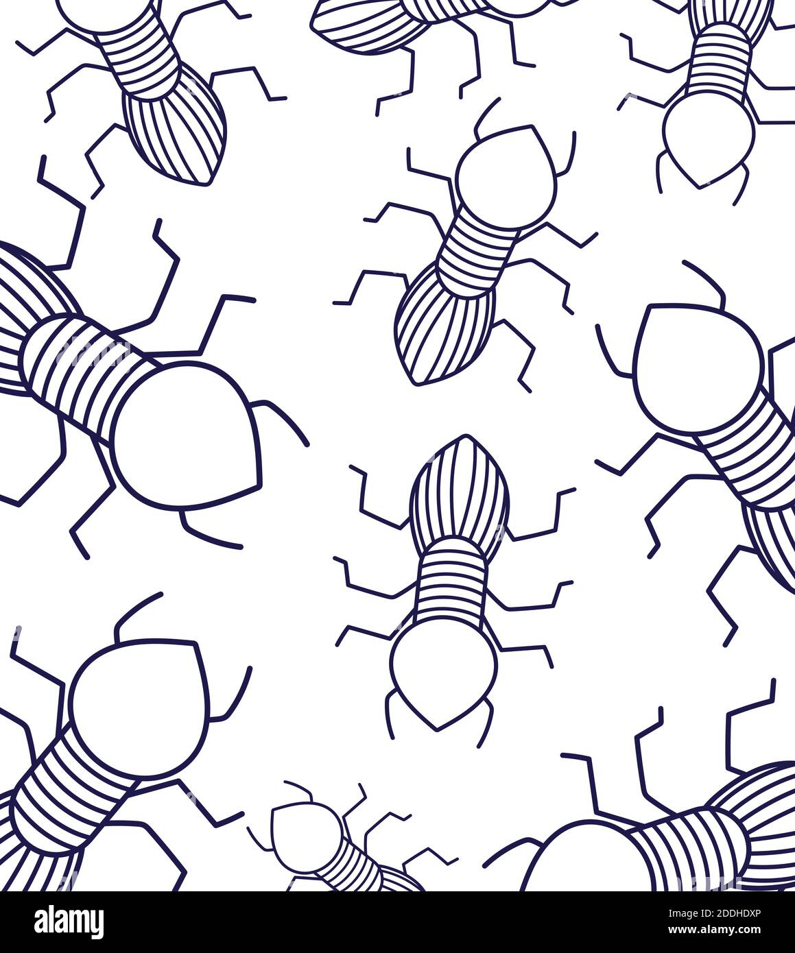 many ants insect nature animals small pattern line style vector ...