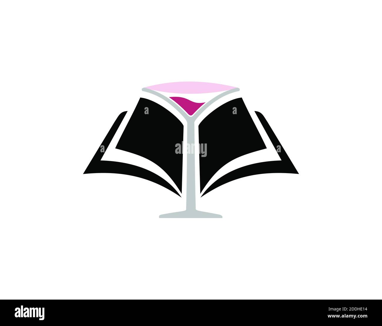 cocktail and book logo icon symbol designs Stock Photo - Alamy