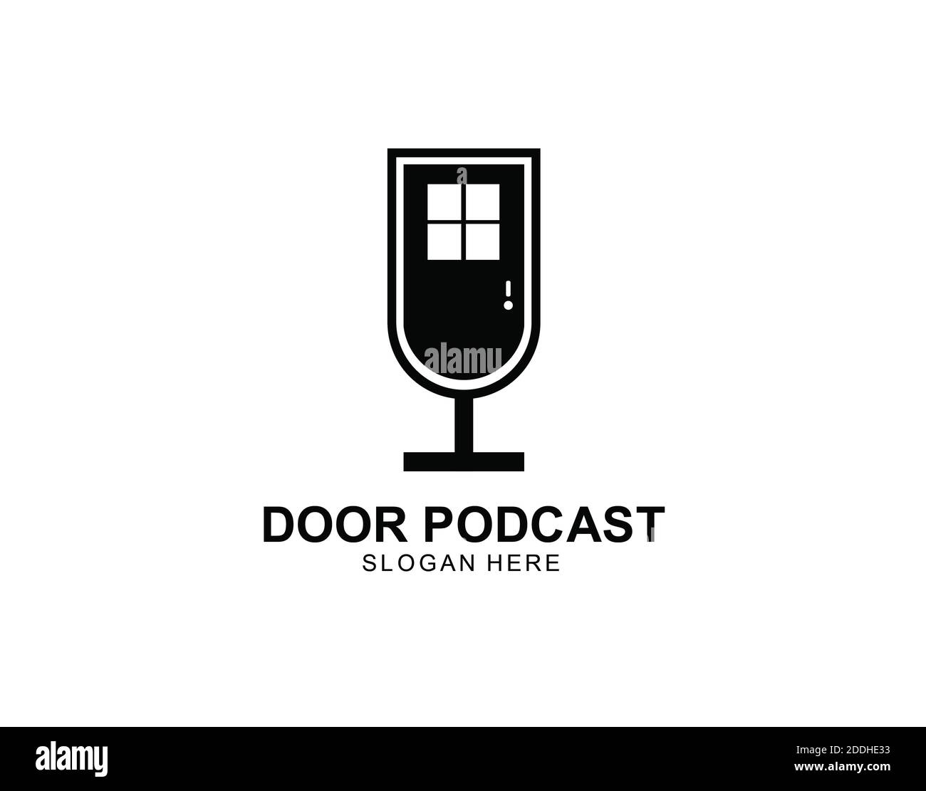door podcast logo icon symbol designs Stock Photo - Alamy