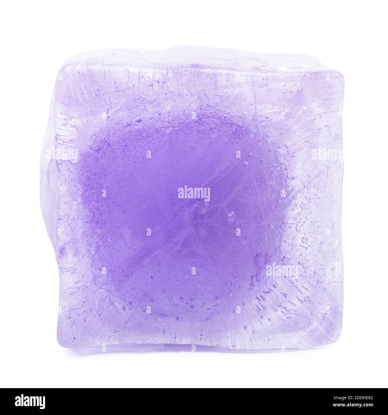 Rectangular piece of ice isolated over white background Stock Photo - Alamy