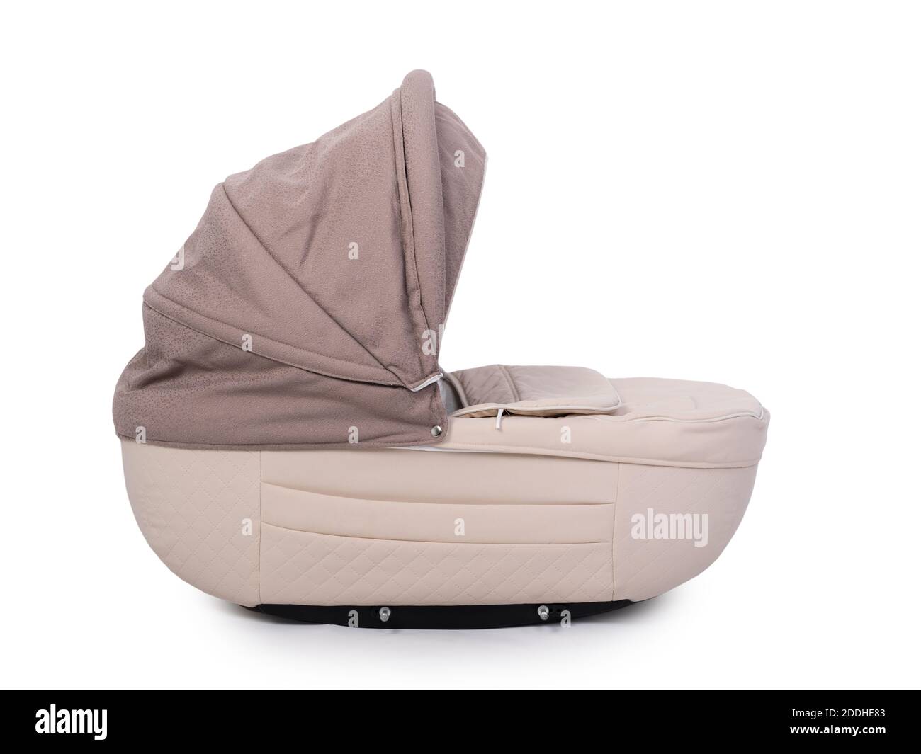 Beige carrycot stroller isolated over white background Stock Photo - Alamy