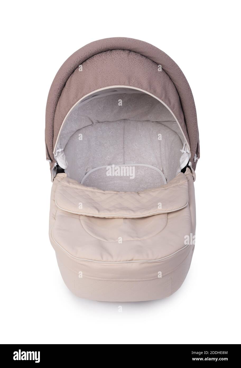 Beige carrycot stroller isolated over white background Stock Photo - Alamy